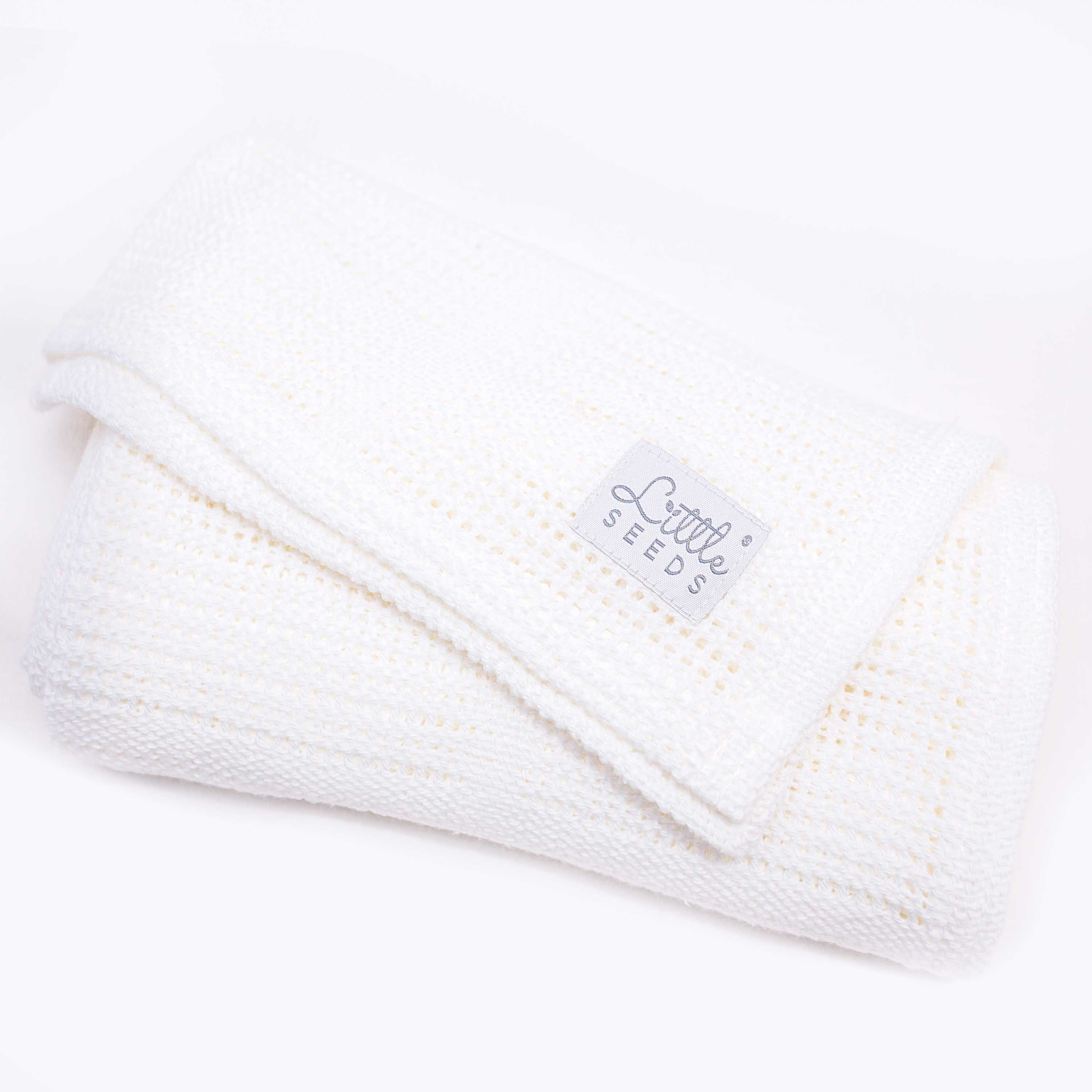 White Cellular Blanket | Little Seeds