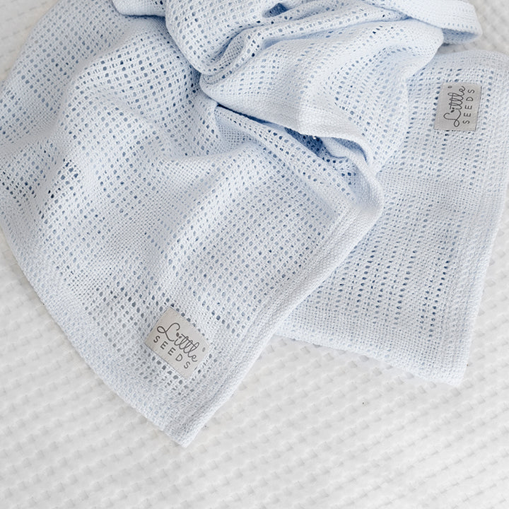 Blue Cellular Blanket | Little Seeds