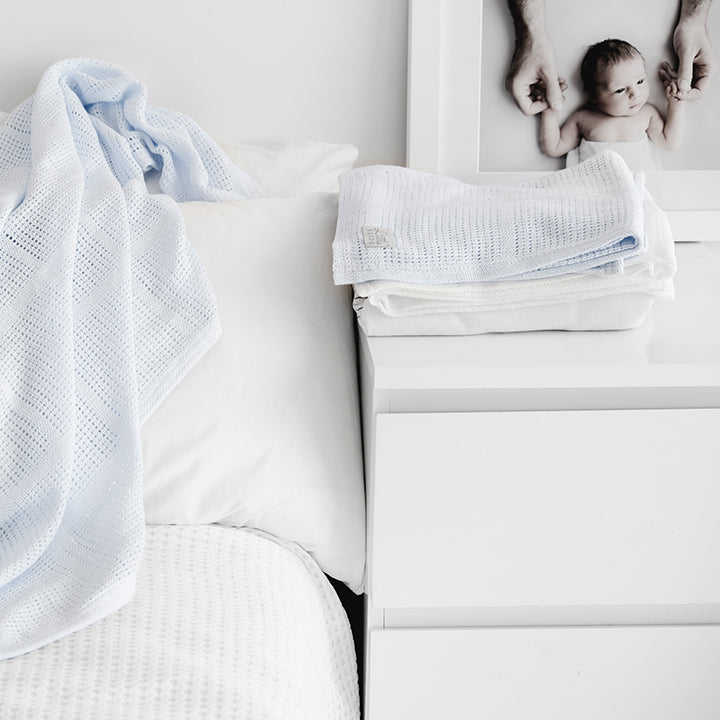 Blue Cellular Blanket | Little Seeds
