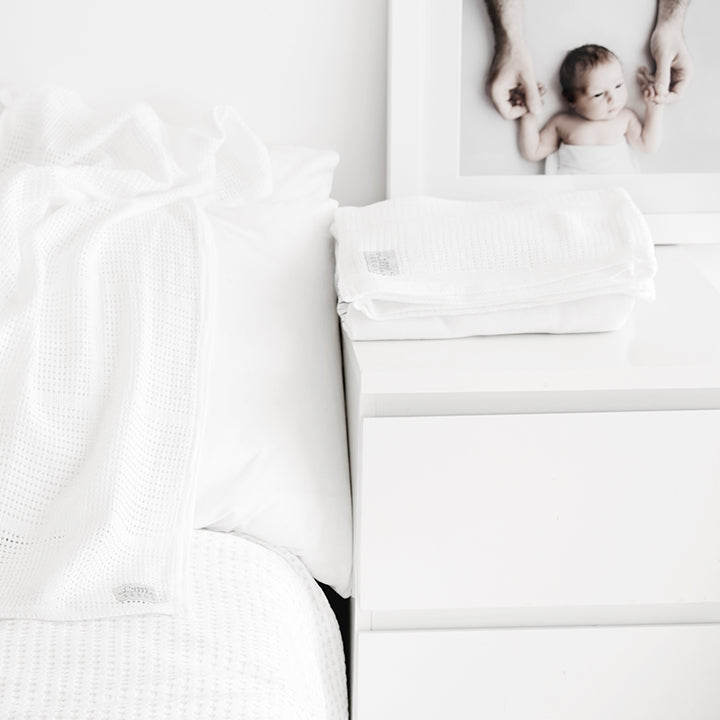 White Cellular Blanket | Little Seeds